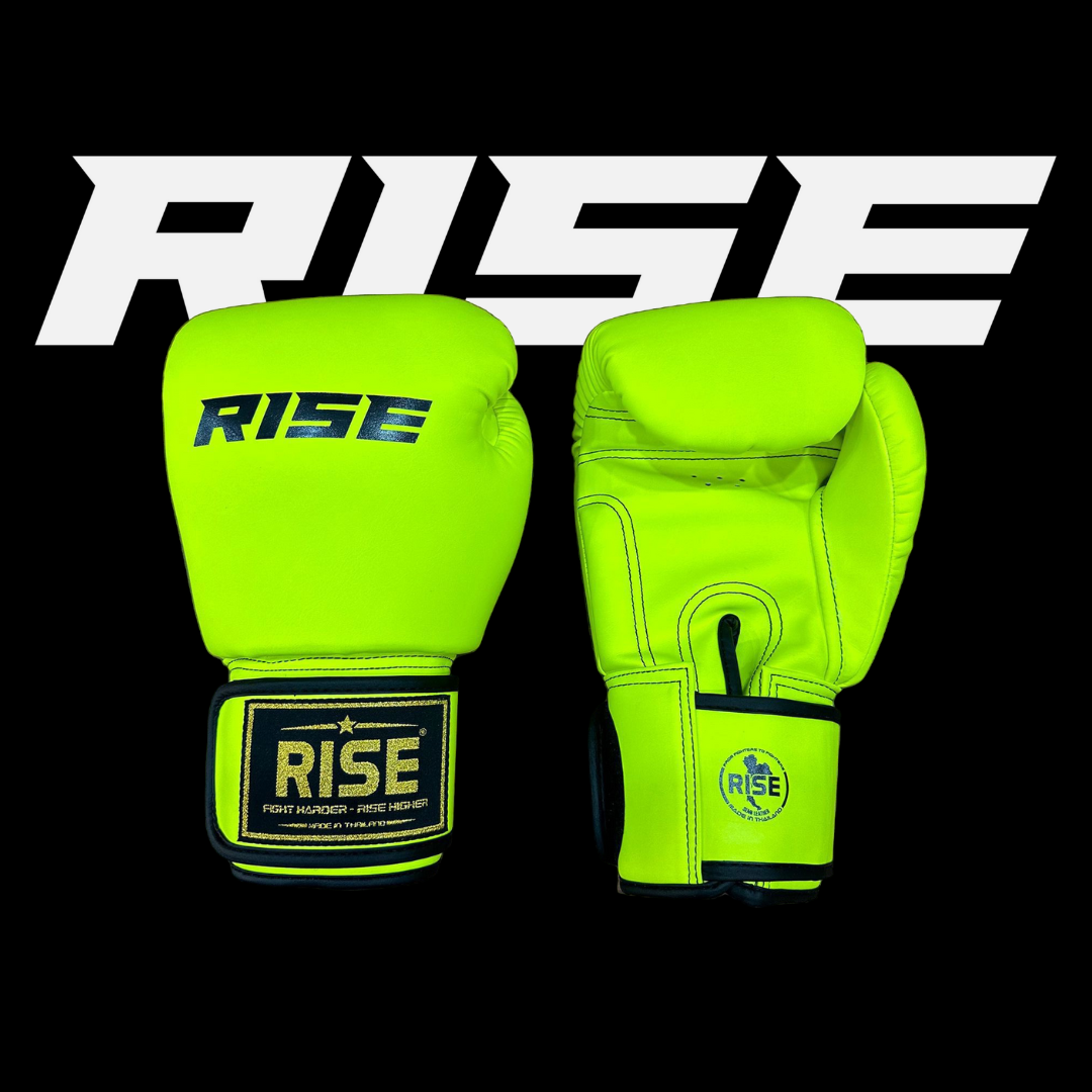 RISE BOXING GLOVES (NEON YELLOW) – RISE FIGHTGEAR